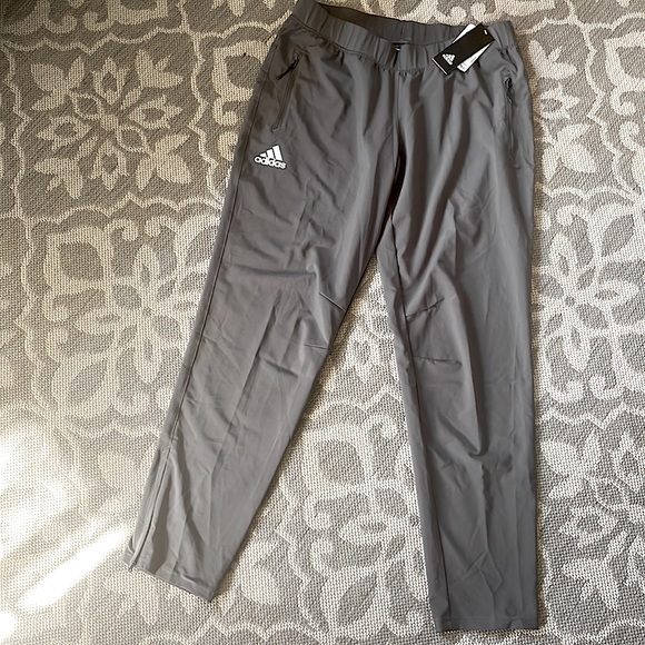 adidas | Pants & Jumpsuits | Nwt Adidas Grey Zip Up Warmup Pant | Poshmark